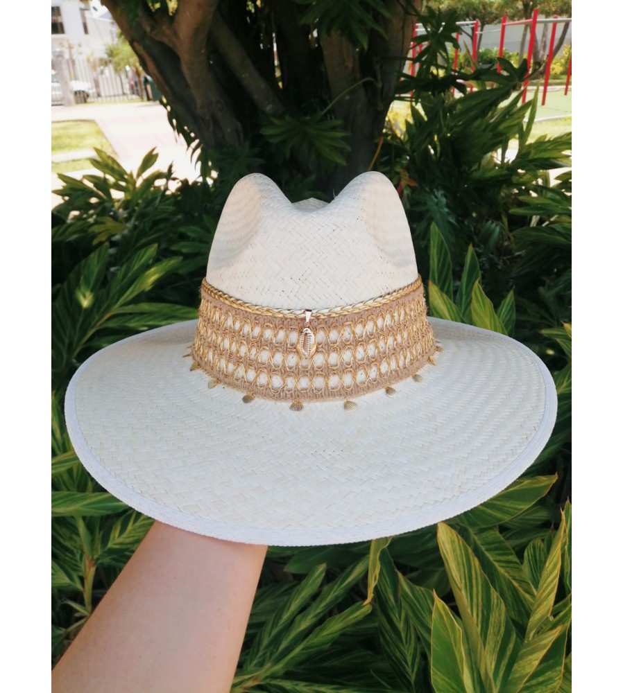SOMBRERO DE PAJA TOQUILLA GYPSY DORADO